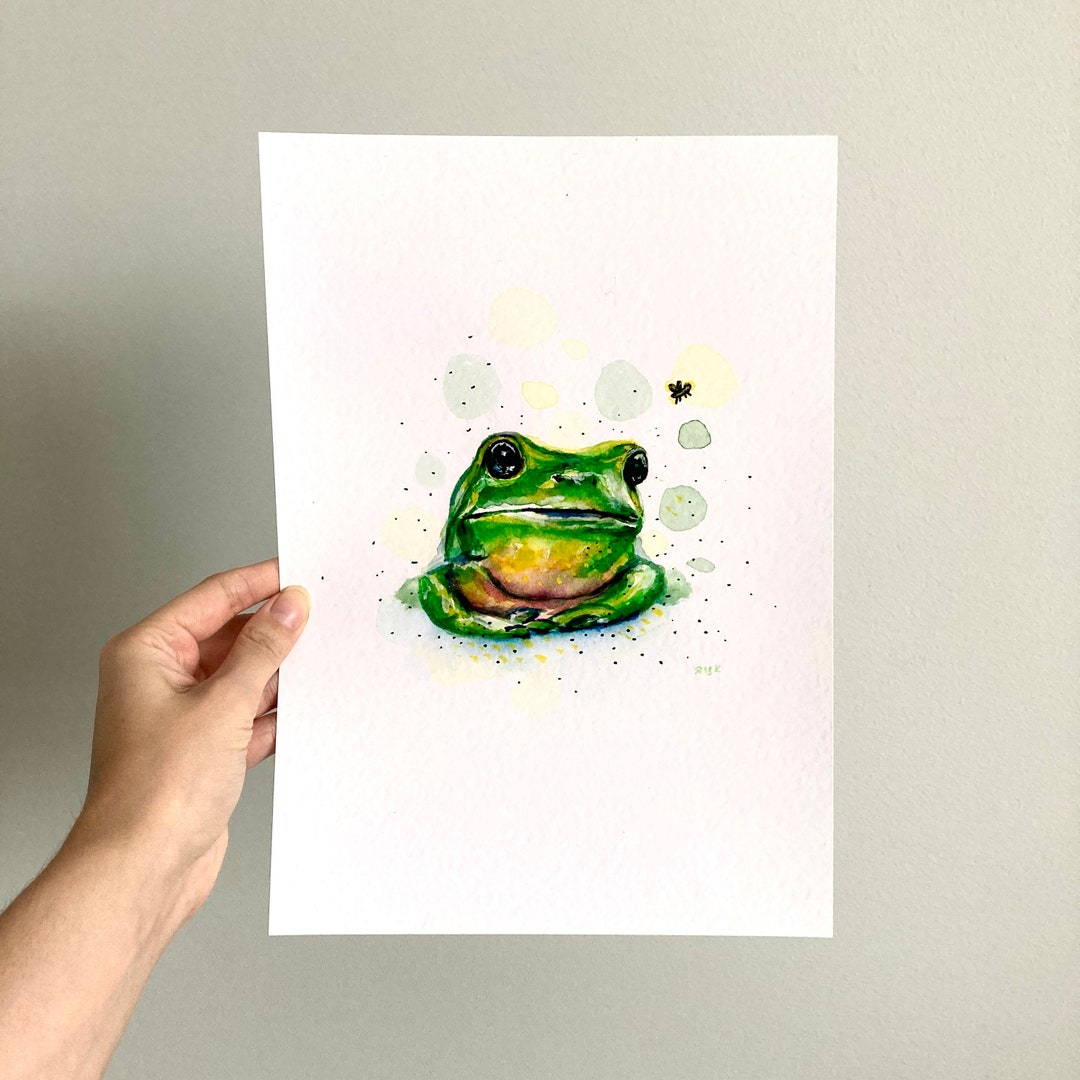 Tree Frog Print Frog Art Print Green Frog Lover Gift Cottagecore Frog ...