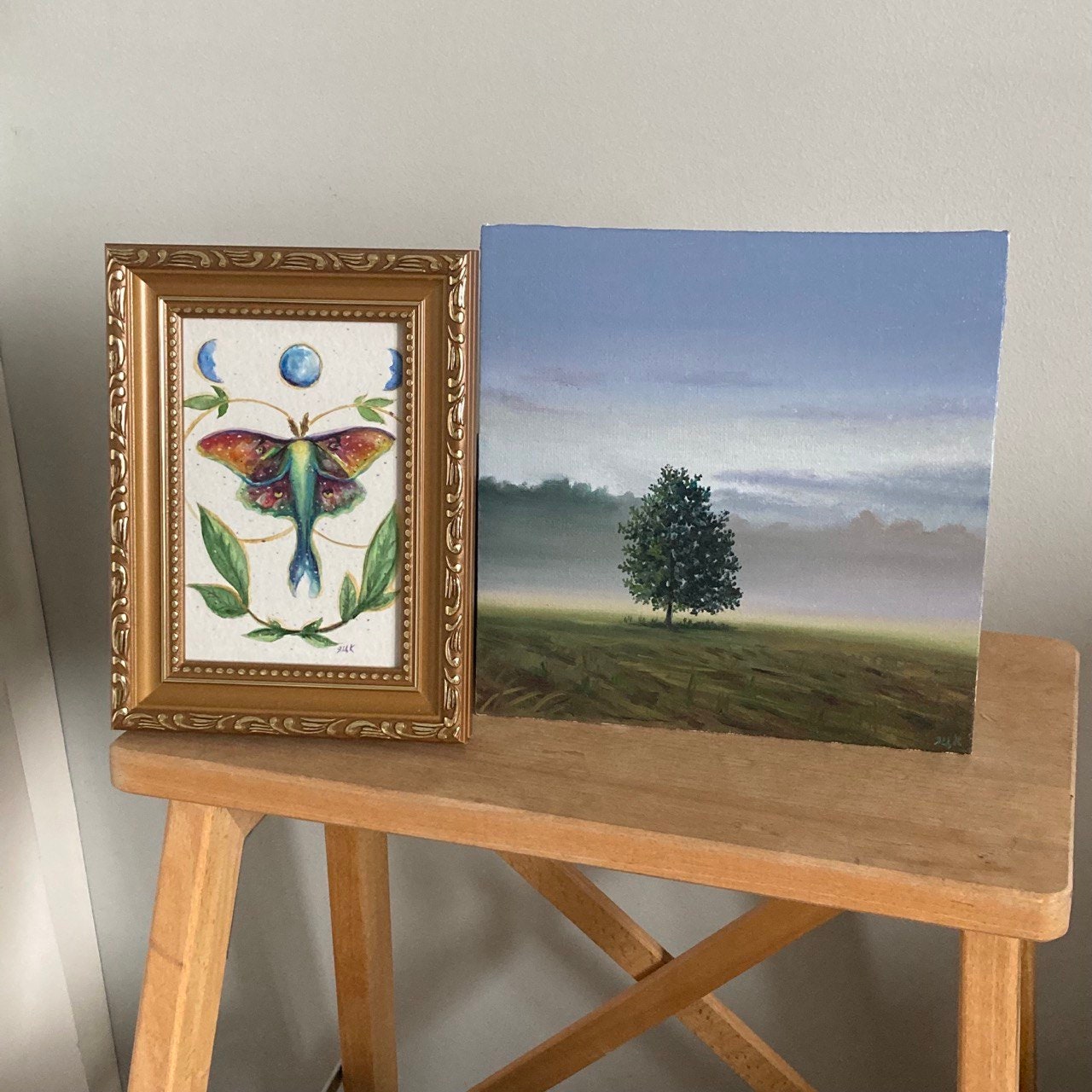 Luna Moth Painting, Original Watercolor Painting, Framed Moth Art ...