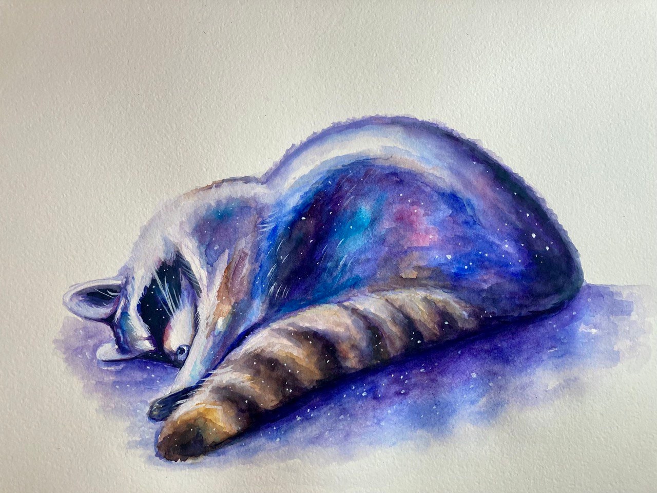Raccoon Watercolor Painting Raccoon Print Wall Art Woodland Prints ...