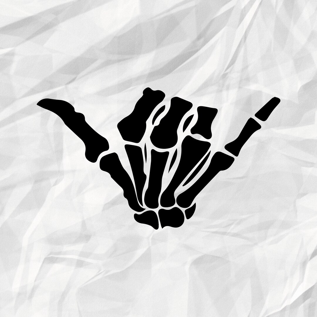 Skeleton Shaka Hand Svg, Skeleton Hand Svg, Shaka Svg, Hand Svg, Hand ...