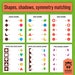 40 Printable 2D Shapes Matching Worksheets, Pictures Match, Shape Sort ...