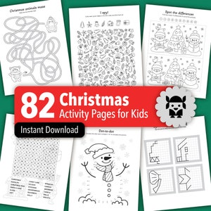 Christmas Activity for Kids, Worksheets Printable Bundle, Mixed Puzzles ...
