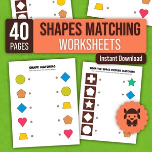 Space and Shapes Worksheets for Kindergarten - Etsy