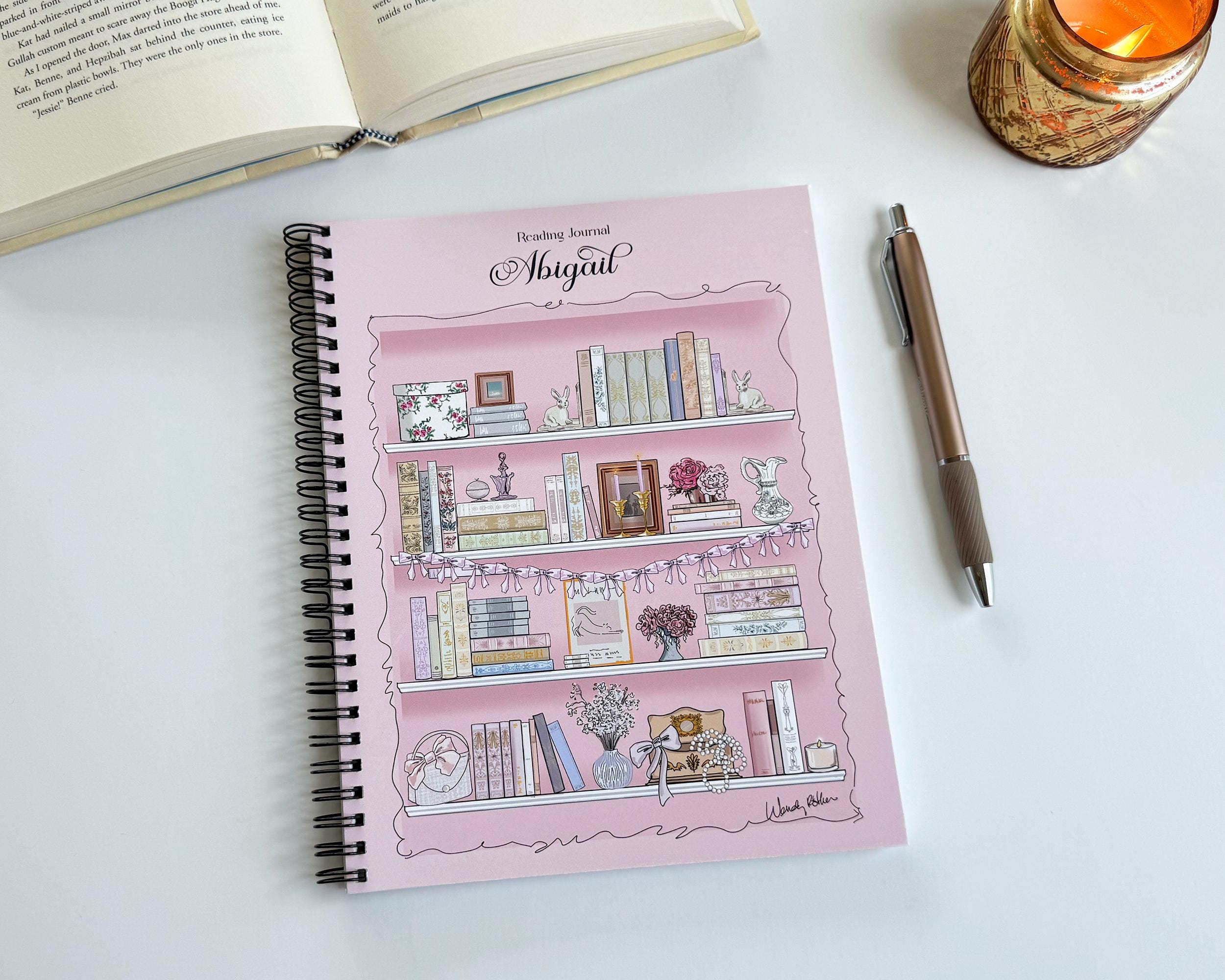 Reading Journal: Coquette Book Tracker, Handmade & Personalized Gift - Etsy