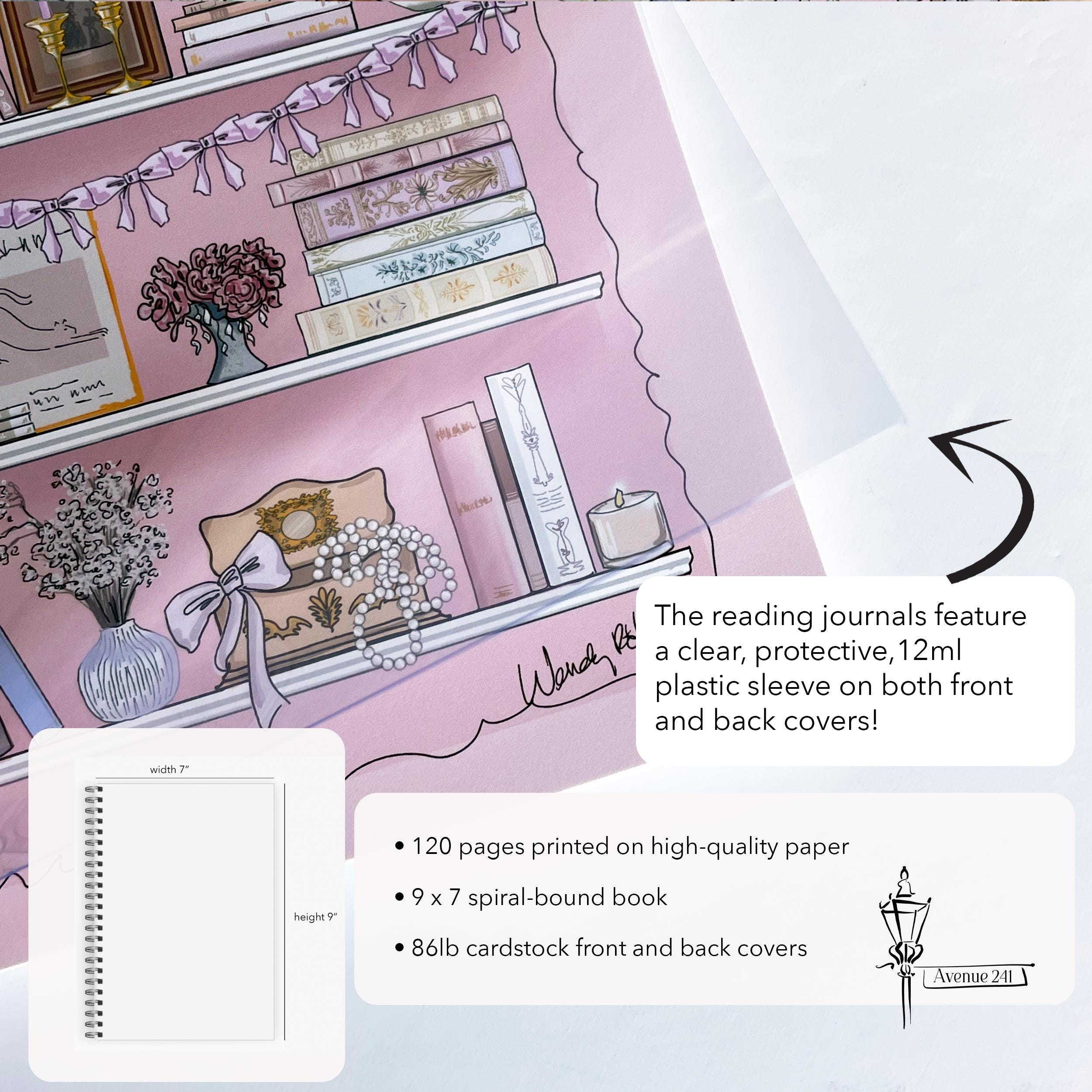 Personalized Reading Journal: Coquette Book Tracker, Hand-drawn ...