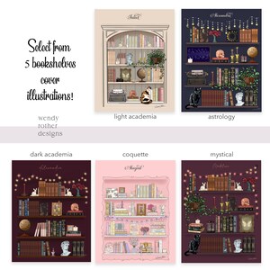 PERSONALIZED Book Club Planning Journal Bookshelves 7"x9" - Handmade ...