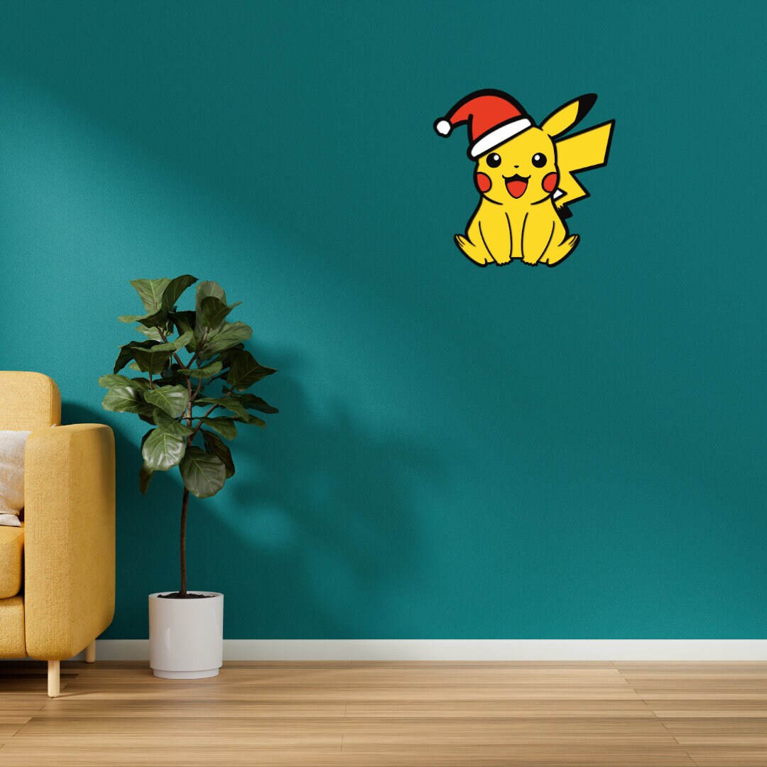 Pikachu SVG Multilayer, Plywood Anime Character Cutting File, 3D Vector ...