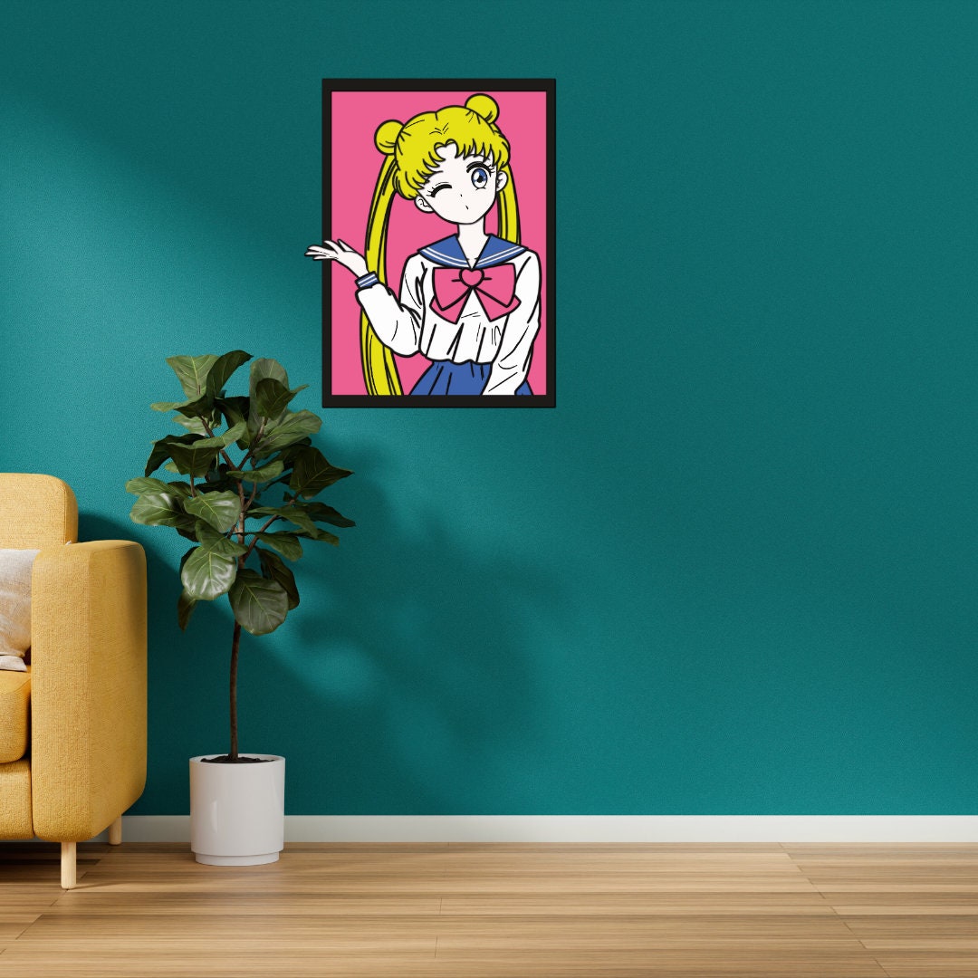 Girl SVG, Layered Design Anime, Laser Cutting Anime, Anime Gift ...