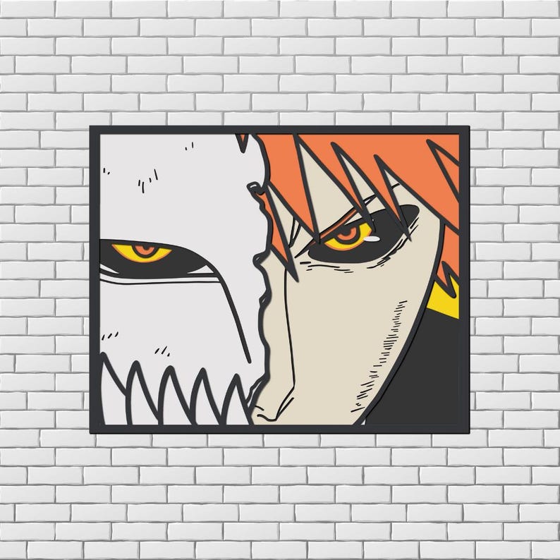 Swordsman Mask Layered Design, SVG File for 3D Painting, Manga Art - Etsy