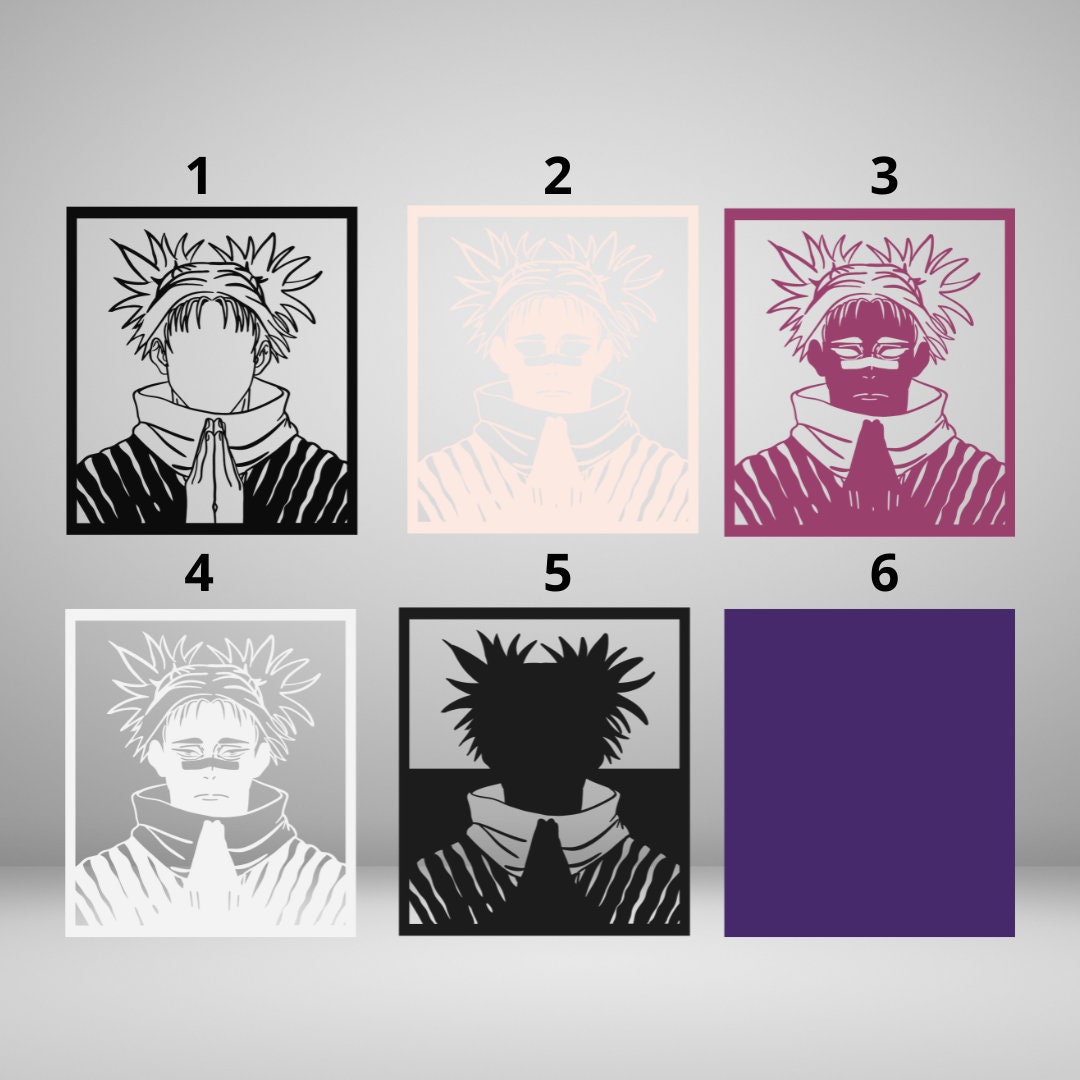 Layered Design Anime Choso SVG Vector 6 Layers J.uj.utsu K.ai.se.n File ...