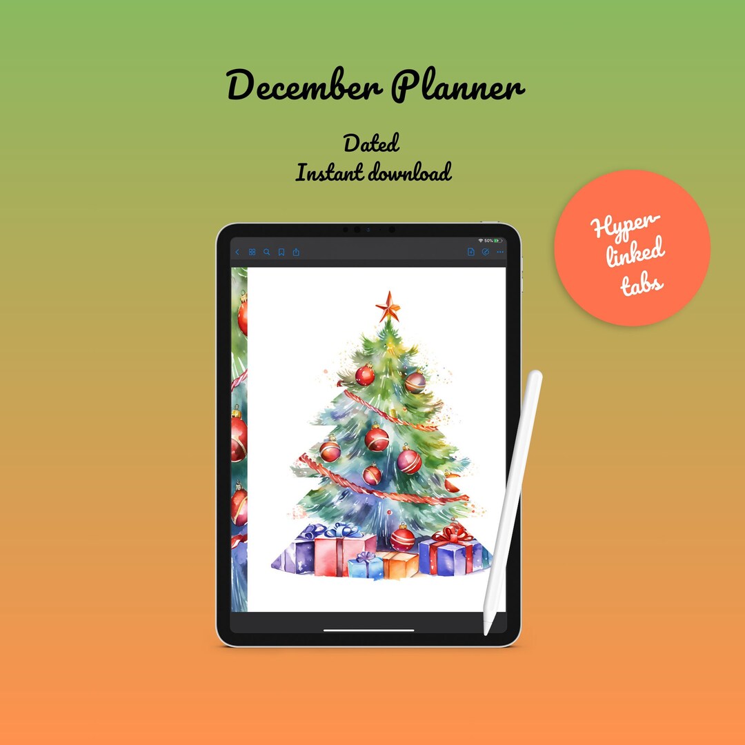 Digital Planner December Editioninteractive - Etsy