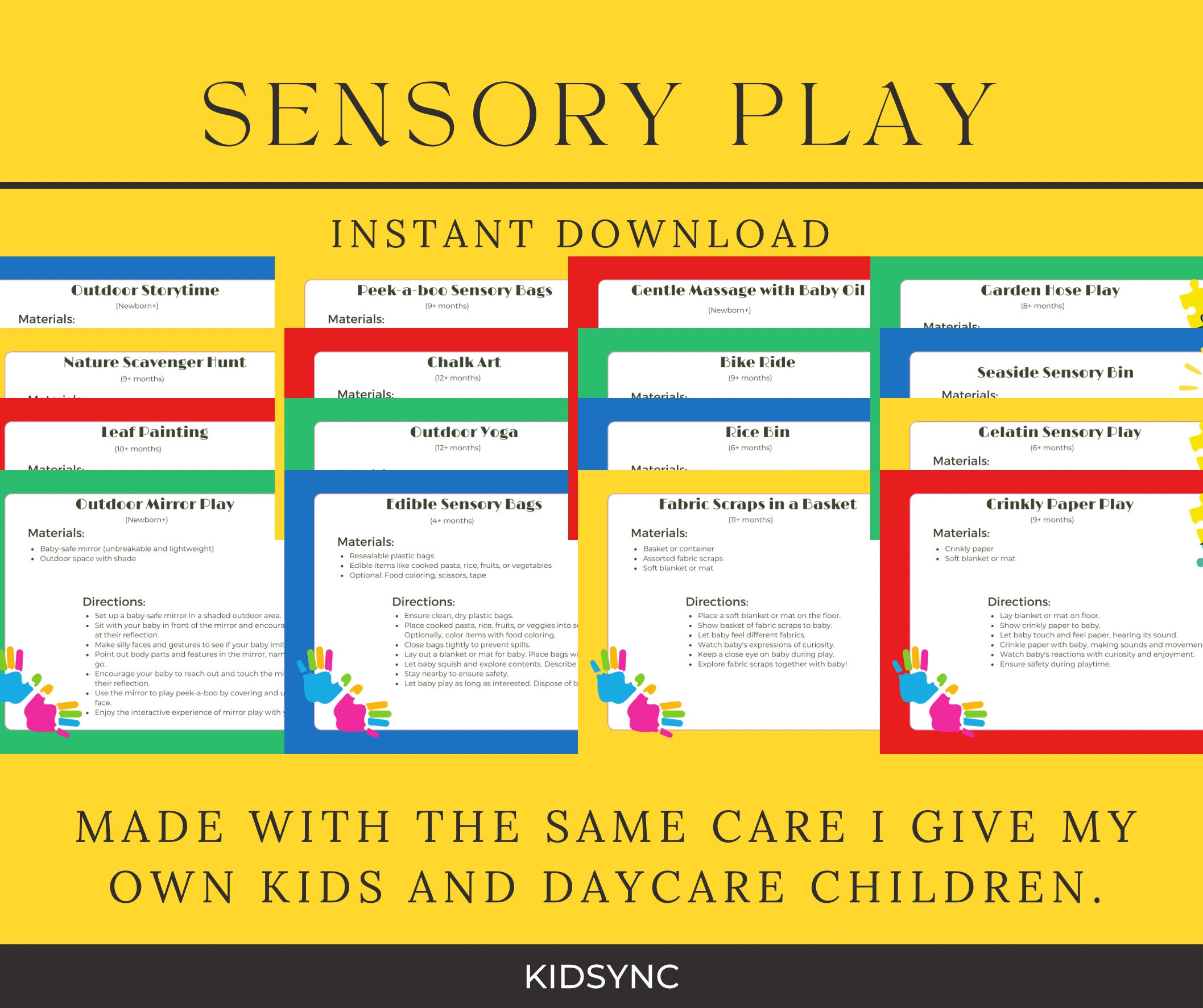 Baby Sensory Outdoor and Indoor Activity Bundle Toy Educational Infant ...