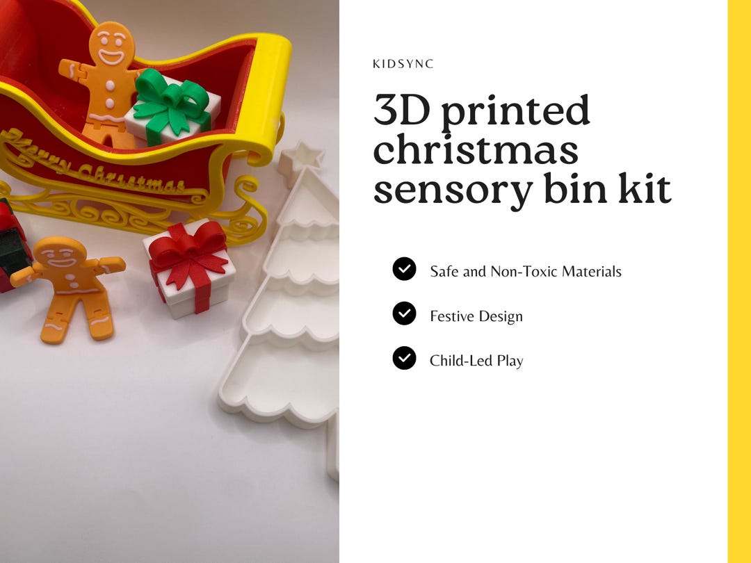 Christmas Sensory Bin Kit I 3D Printed Sensory Accessories I Holiday ...
