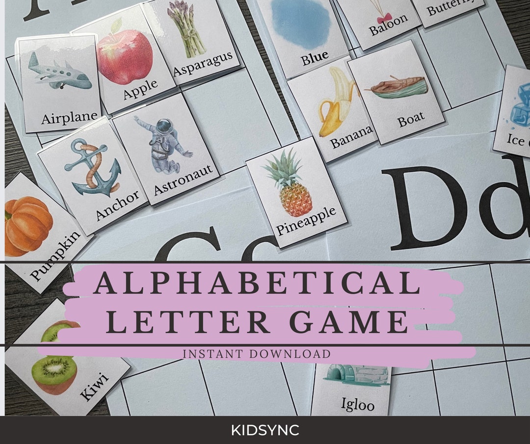 Phonics Printable Initial Letter Sort Alphabetical Letter Learning Game ...