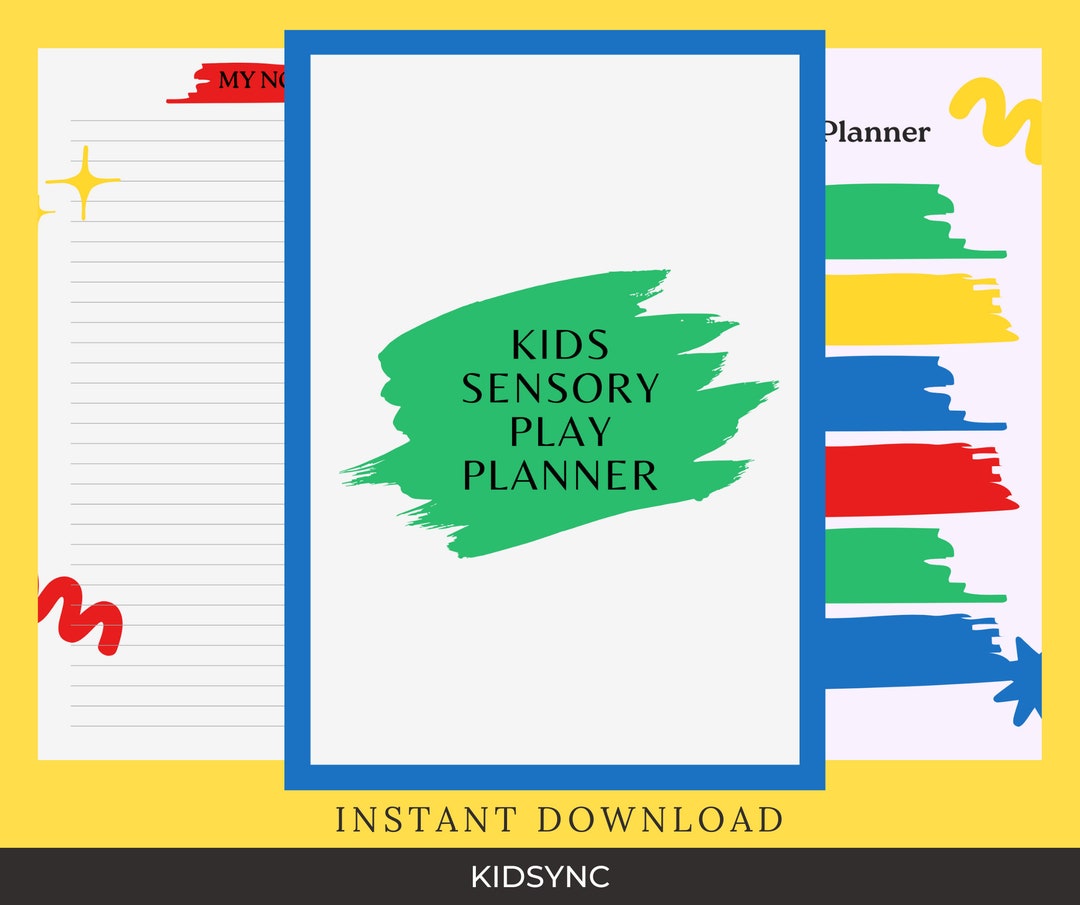 Kids Sensory Play Planner Sensory Activity Tracker Children Development ...