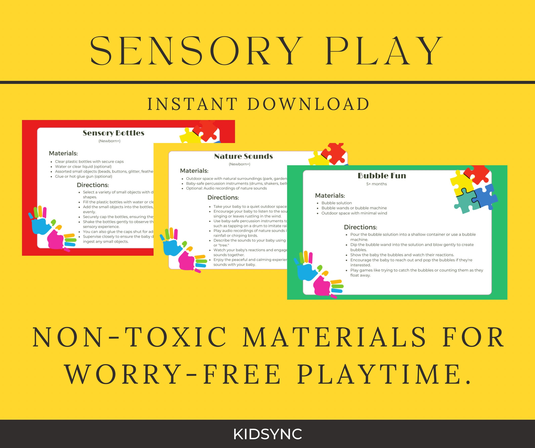 Baby Sensory Outdoor and Indoor Activity Bundle Toy Educational Infant ...