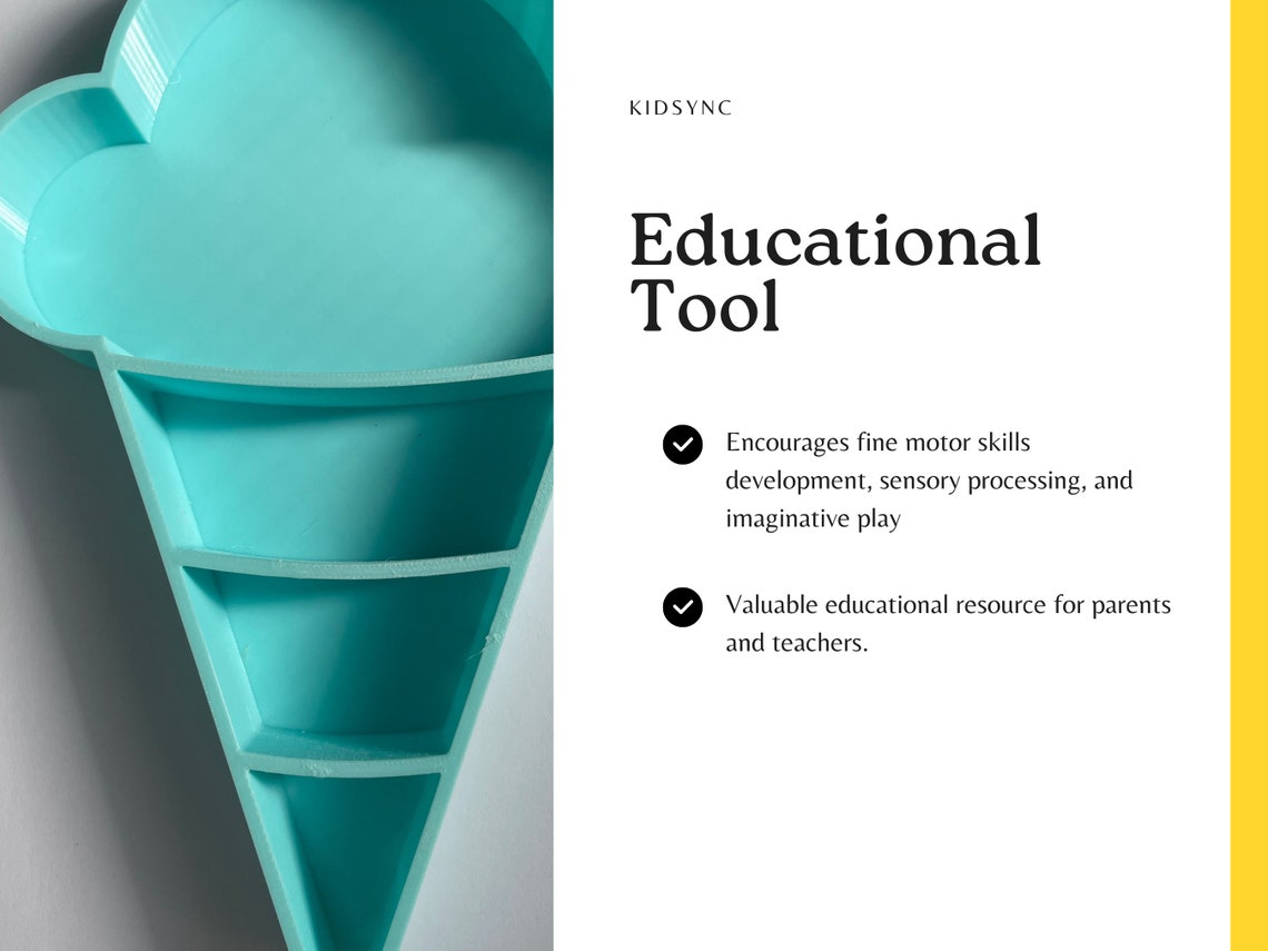3D Printed Ice Cream Sensory Tray Imaginary Play Sensory Bin Summer ...