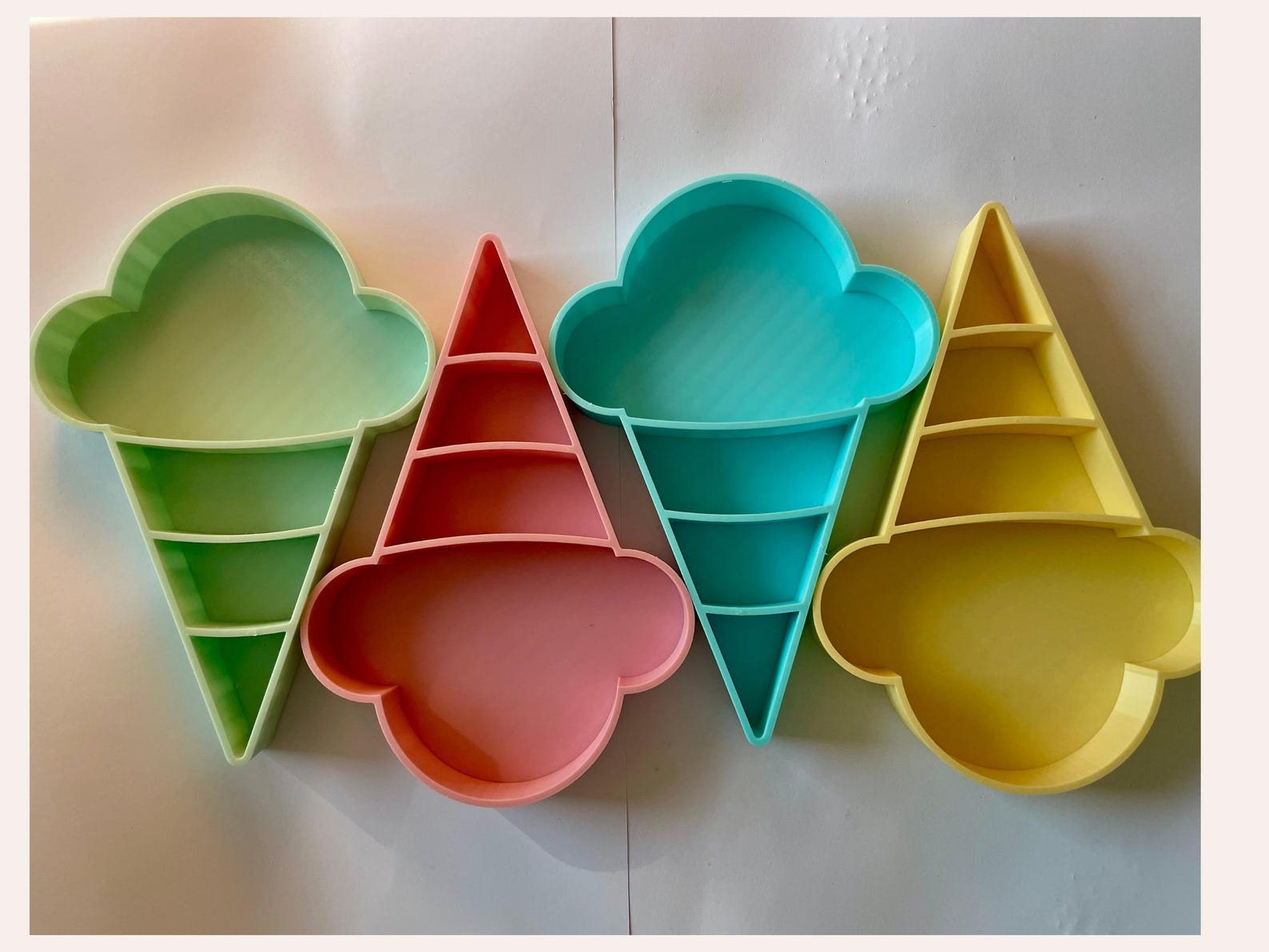 3D Printed Ice Cream Sensory Tray Imaginary Play Sensory Bin Summer ...