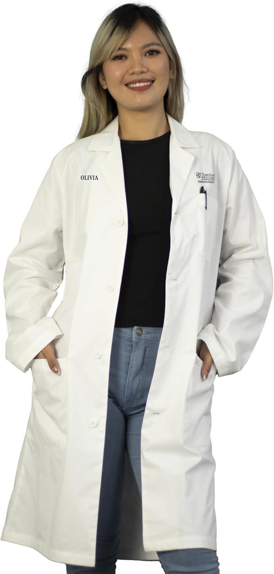 Custom Embroidered Lab Coat – 40" Unisex Medical Coat, Personalized ...
