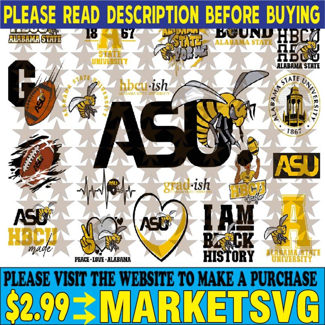 Alabama State University Svg, HBCU Svg Collections, HBCU Svg, Football ...