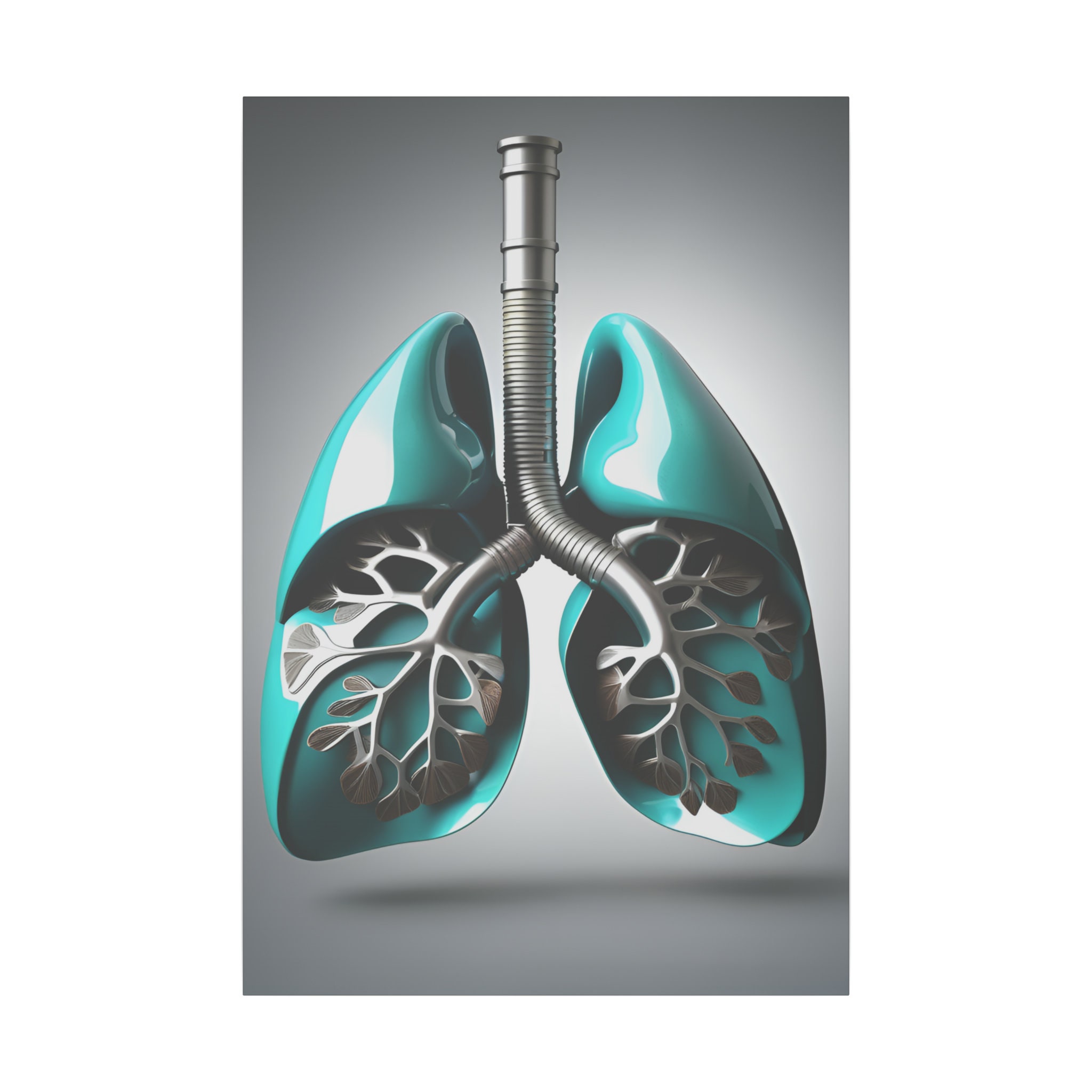 Anatomy steel Lung Canvas Wallart Art - Etsy