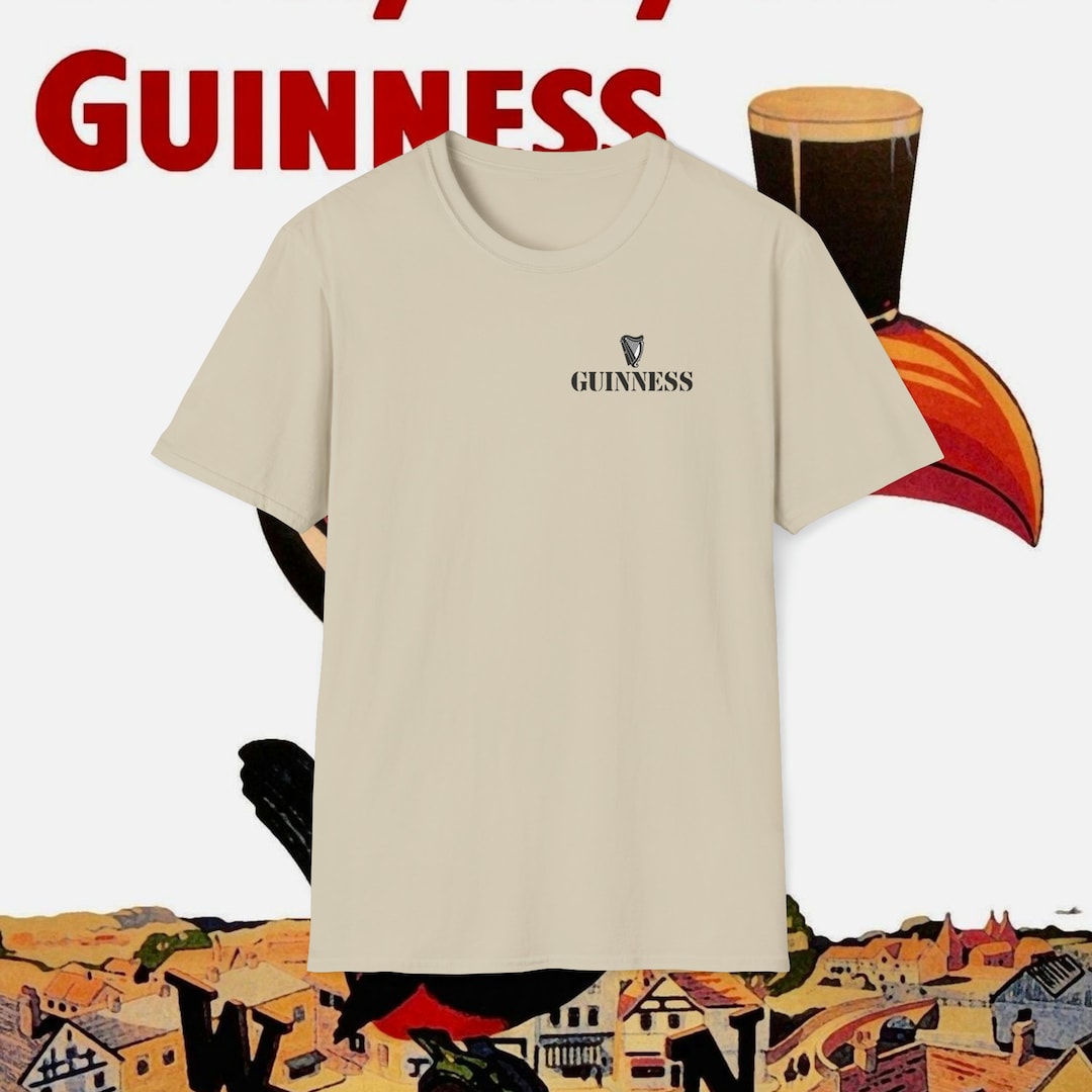 Guinness T-shirt Retro Guinness Ireland Logo Tee Unisex Softstyle T ...