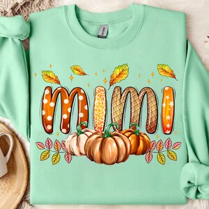Fall Mimi Png Sublimation Design, Thankful Mimi Png, Autumn PNG, Fall ...