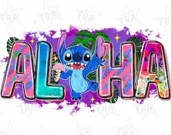 Aloha Stitch Png Sublimation Design Download, Hand Drawn Stitch Png ...