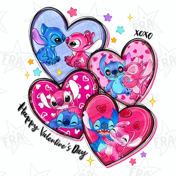 Stitch Valentines Day Png - Etsy