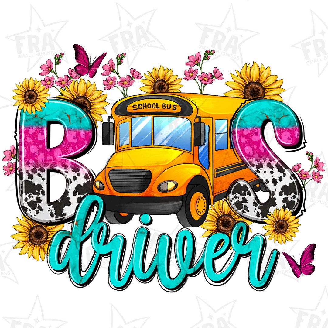 Bus Driver Png Sublimation Design Download, Western Bus Png, School Bus ...