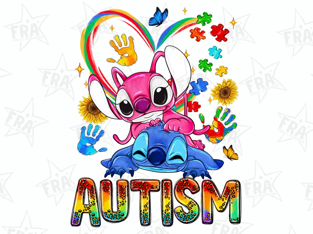 Autism Stitch With Lilo Png, Sublimation Design Download, Autism ...