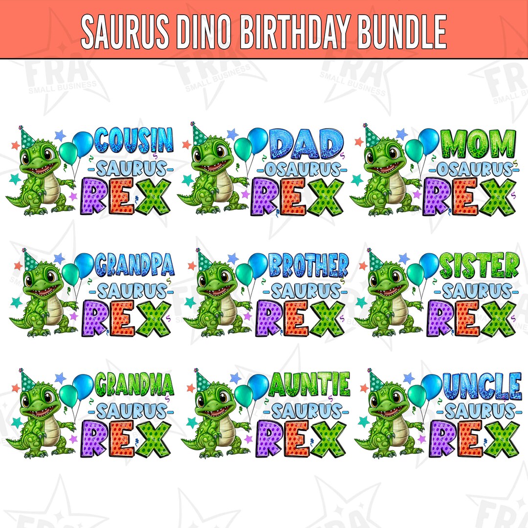 Momosaurus Dadosaurus Bundle Png,momosaurus Dadosaurus Png PNG Cut File ...