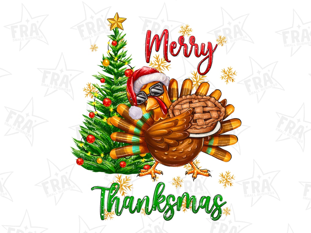Merry Thanksmas Dabbing With Tart Turkey PNG, Funny Turkey Png ...