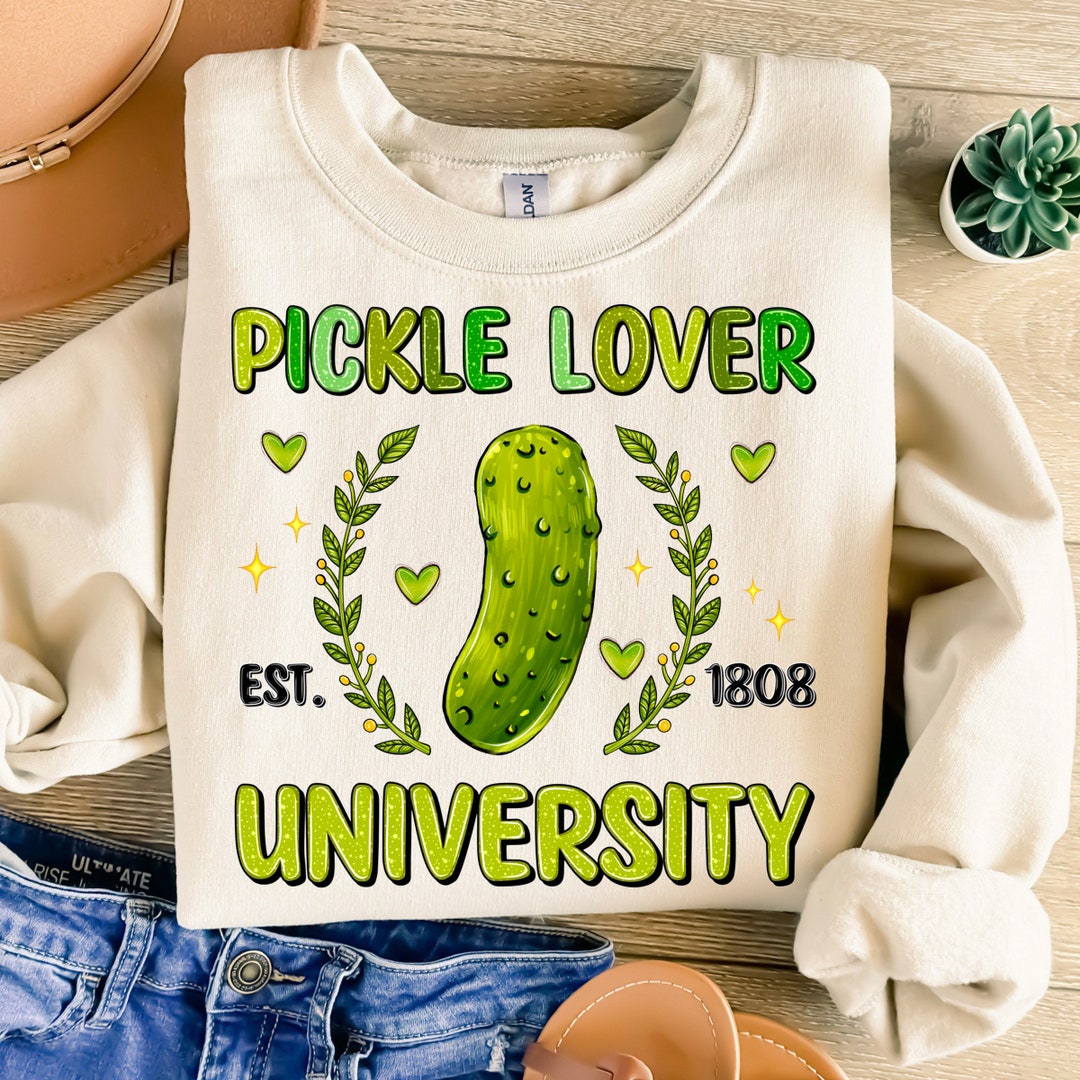 Pickle Lover University Png Sublimation Design Download, Hand Drawn ...