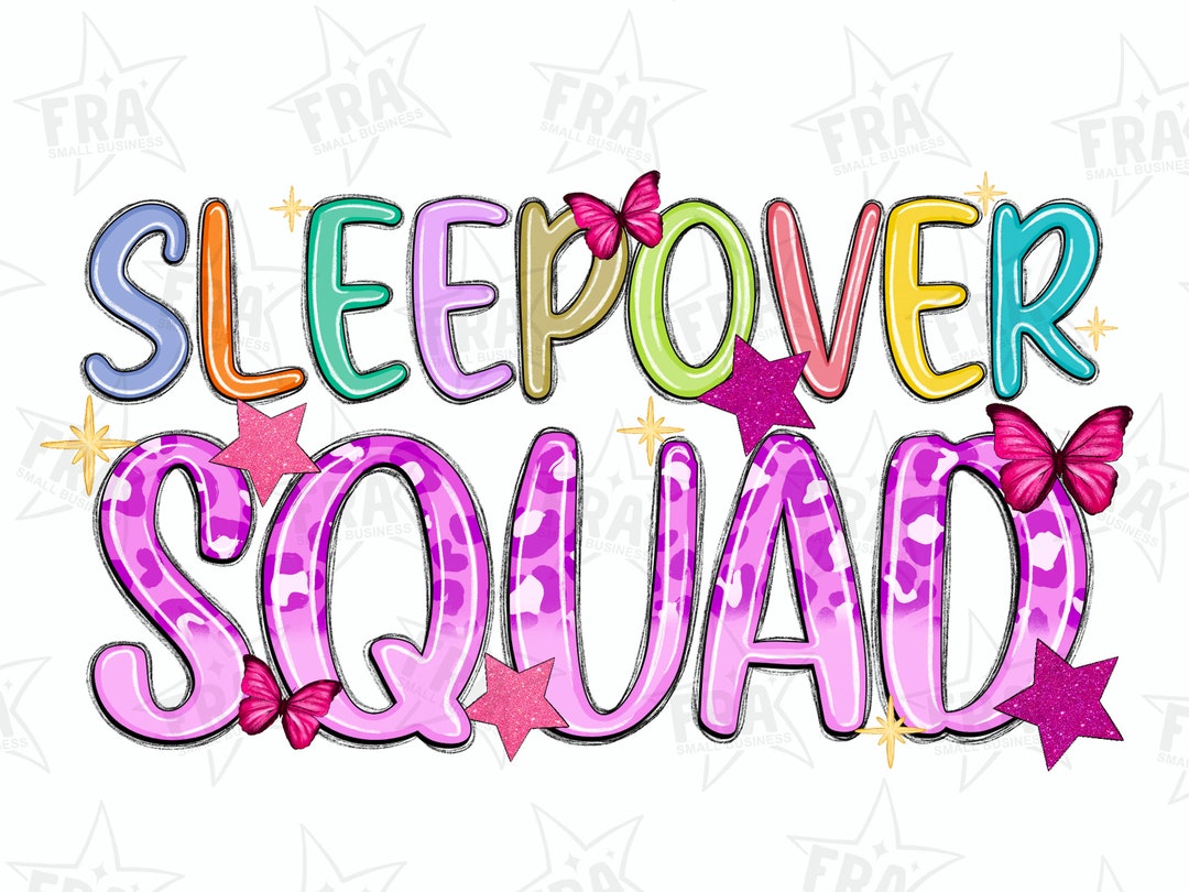 Sleepover Squad Png Sublimation Design Download, Slumber Party Png ...