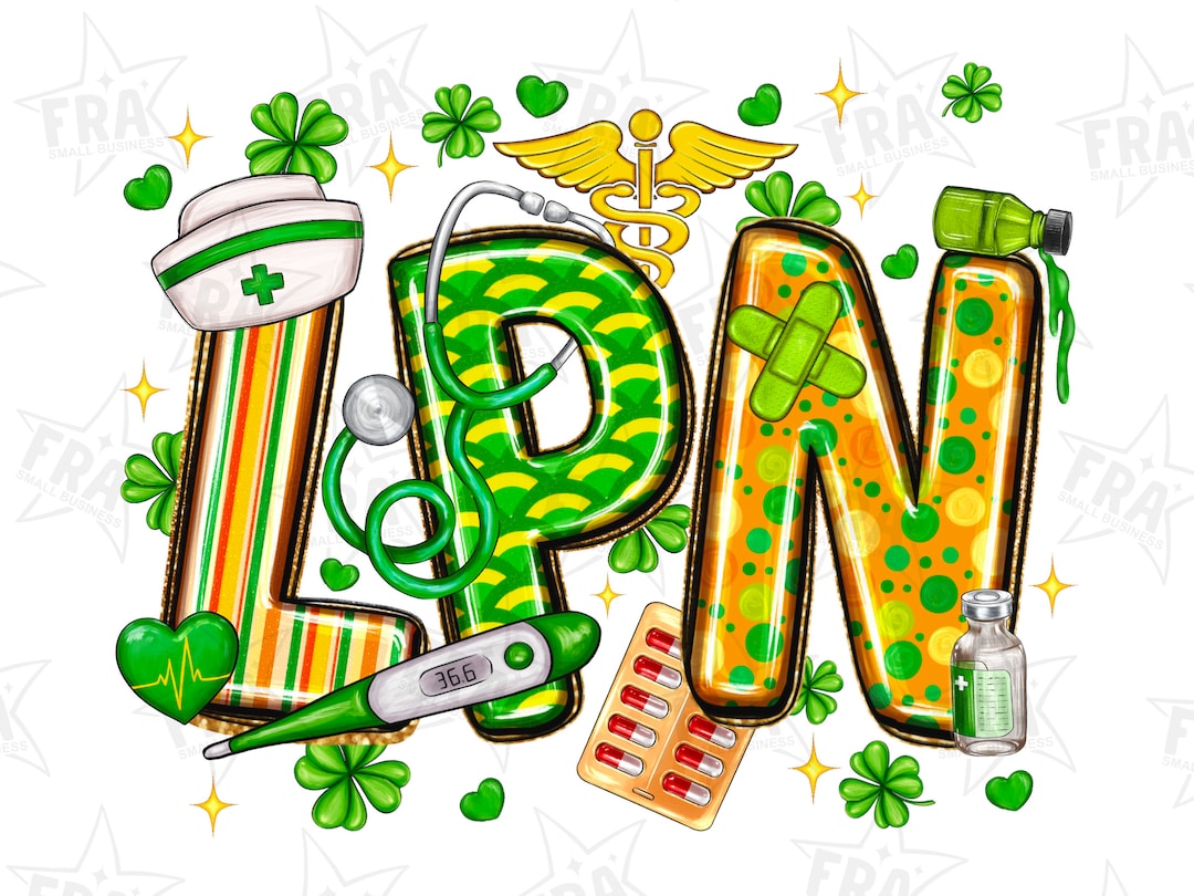 St. Patrick's Day LPN Png Sublimation Design Download,happy St. Patrick ...