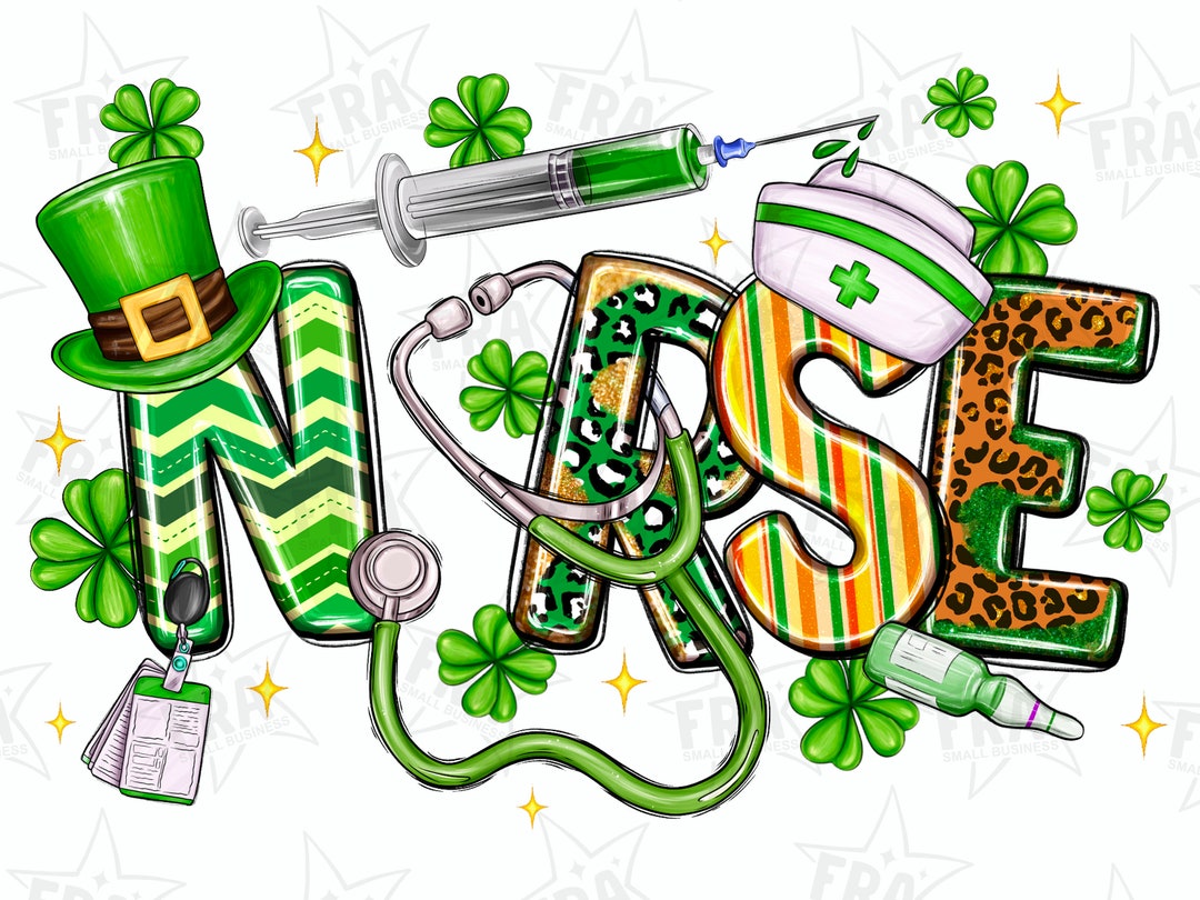 St. Patrick's Day Nurse Png Sublimation Design, St. Patrick's Day Png ...