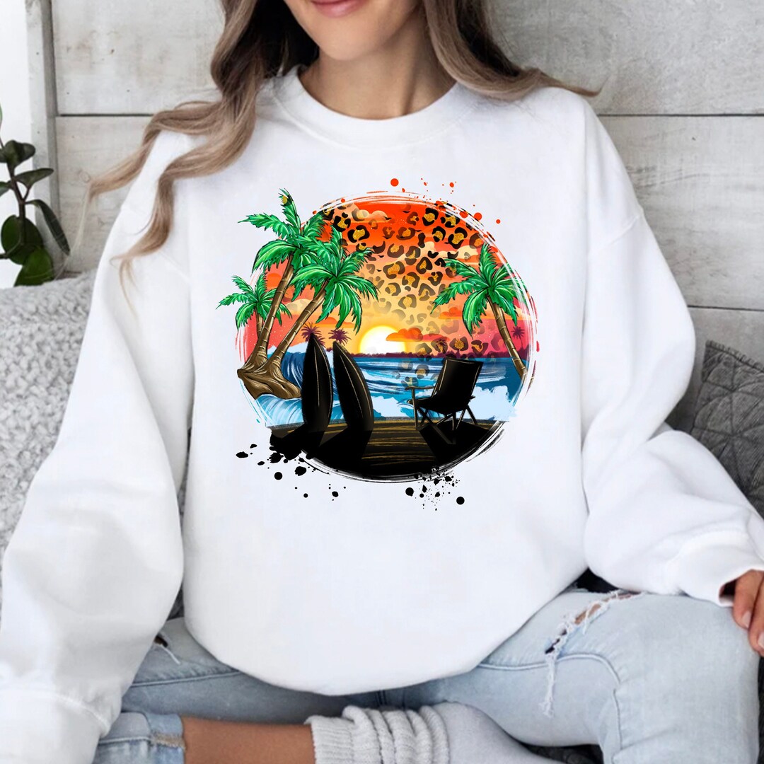 Sunset Beach Scene Png Sublimation Design Download, Summer Png, Hello ...