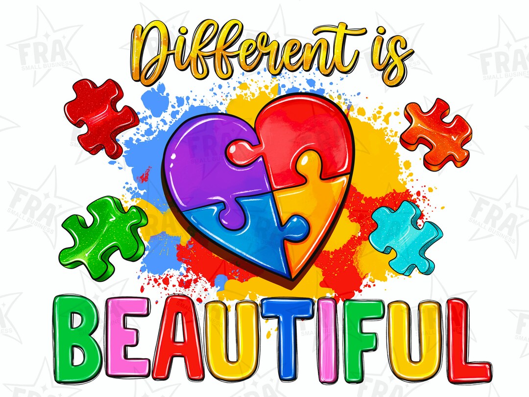 Different is Beautiful Autism Png Sublimation Design Download, Autism ...