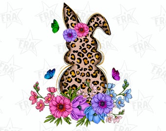Leopard Bunny Png, Sublimation Design, Easter Day Png, Easter ...