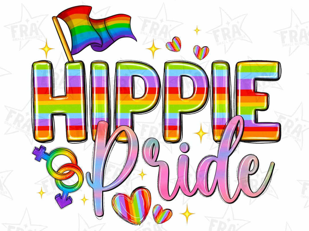 Hippie Pride Png Sublimation Design Download, LGBTQ Png, Love is Love ...