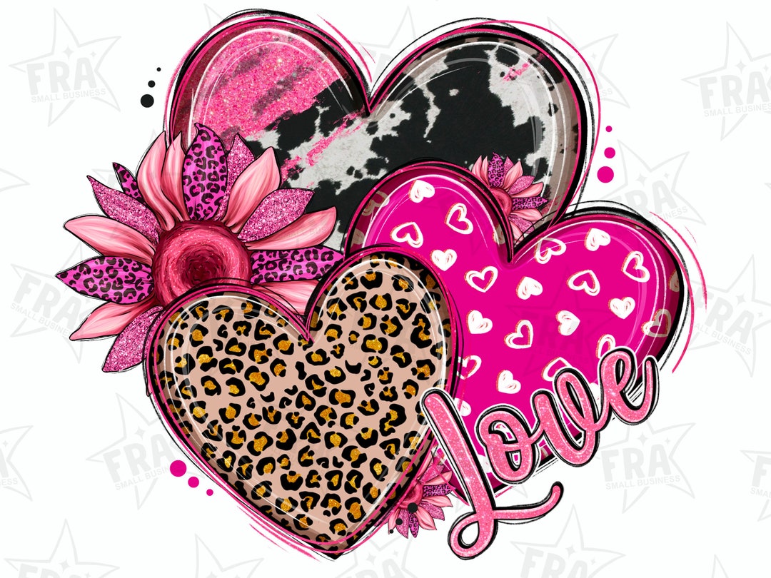 Valentine's Day Western and Sunflower Png, Valentine's Day Png, Western ...