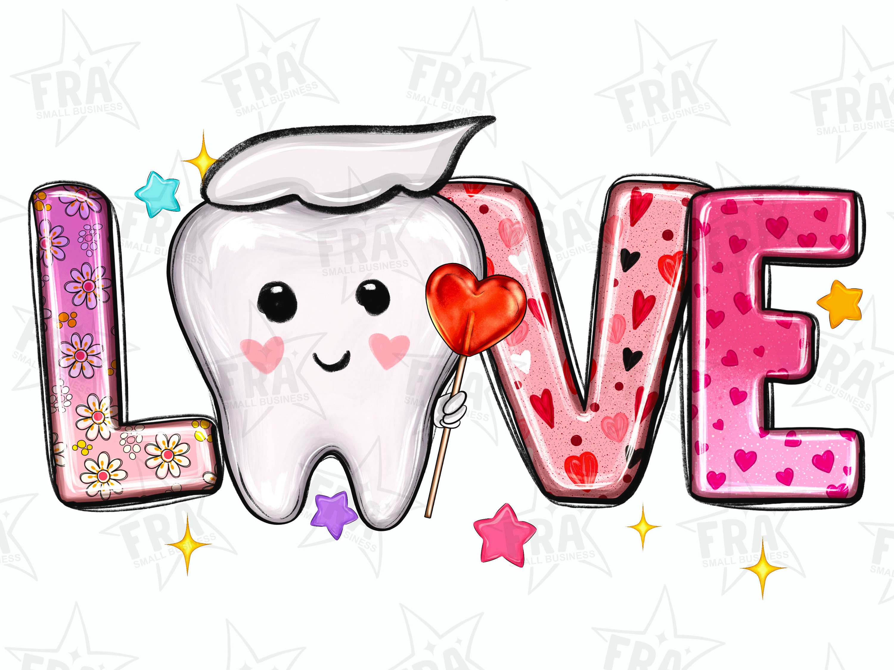 Valentine's Day Dental Love Png Sublimation Design, Valentine's Day Png ...