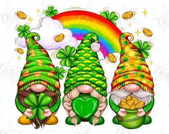 St. Patrick's Day Gnomies Png Sublimation Design, St. Patrick's Day Png ...
