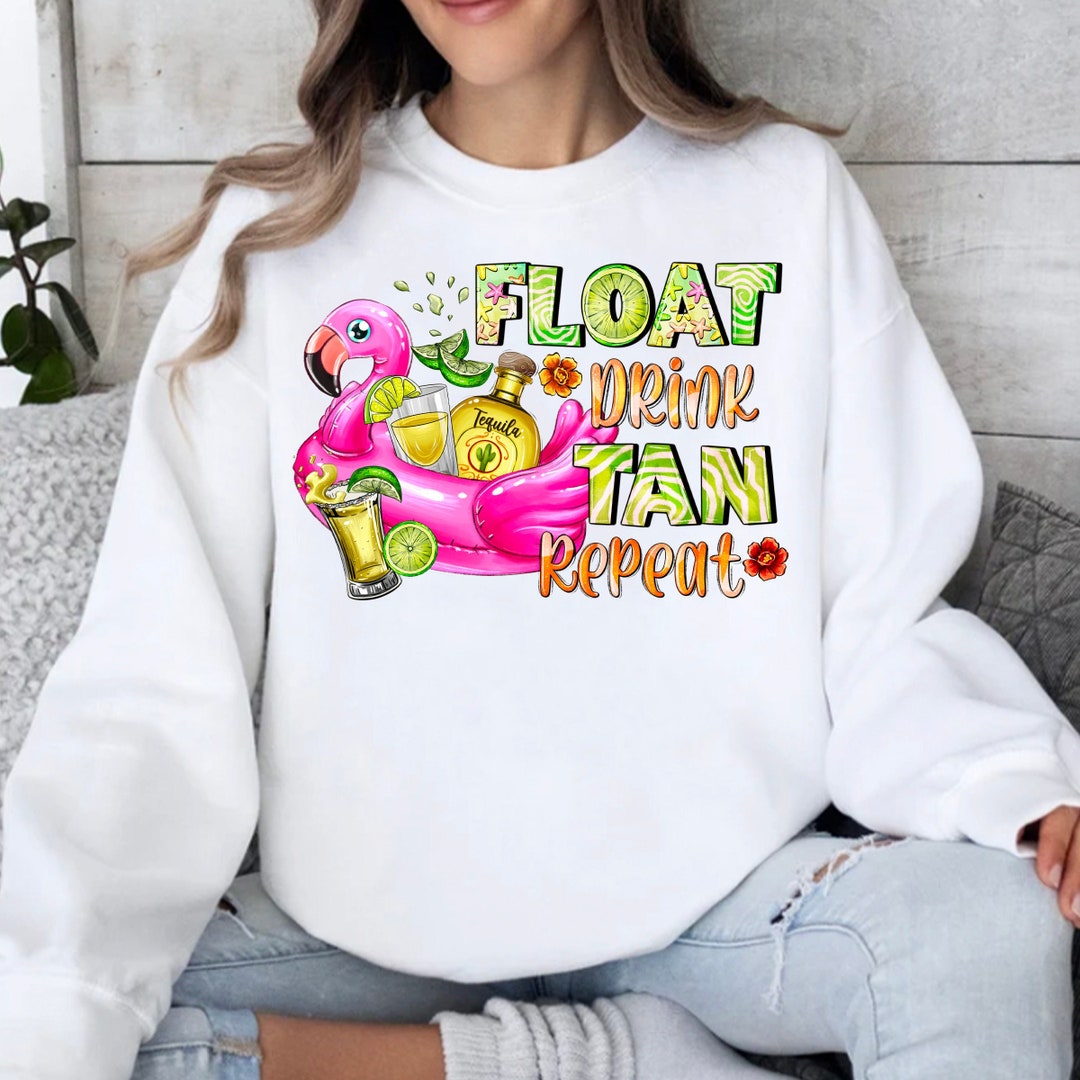 Float Drink Tan Repeat Png, Summer Png, Beach Png, Lake Life Png, Day ...