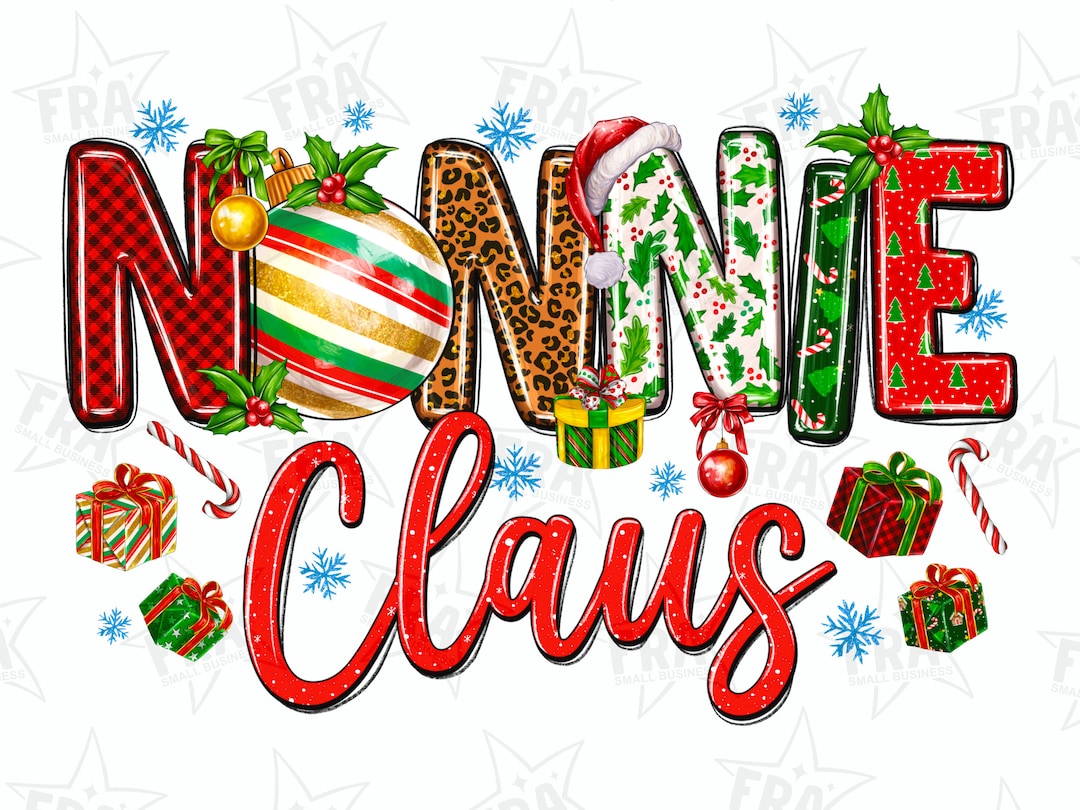 Christmas Nonnie Claus Png Sublimation Design Download, Merry Christmas ...