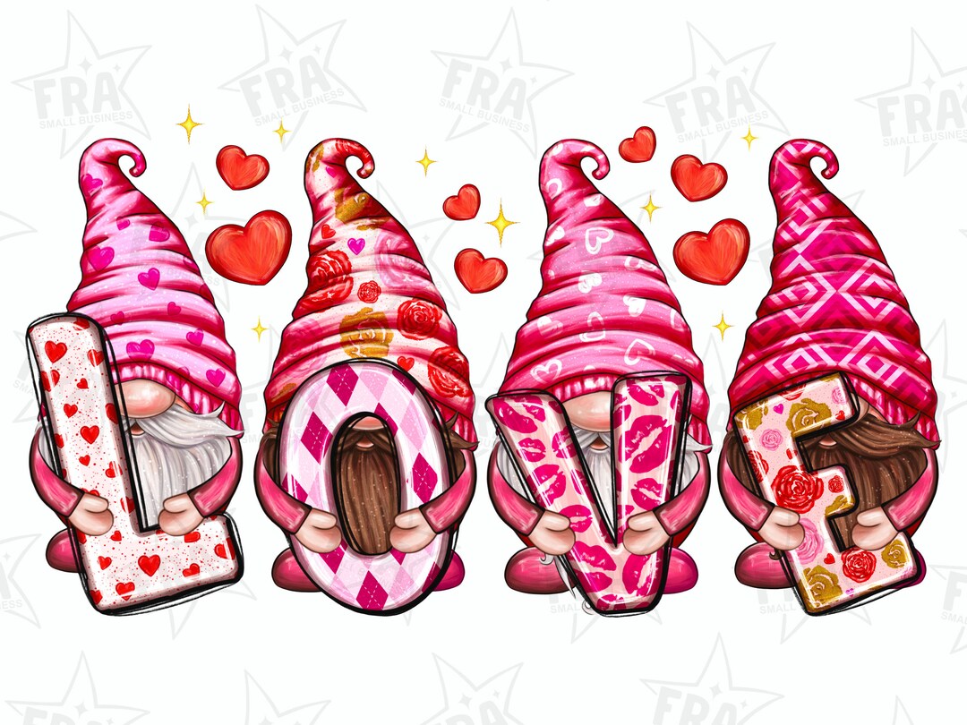 LOVE Gnome Png, Gnome Valentines Day, Gnome Happy Valentines Day ...