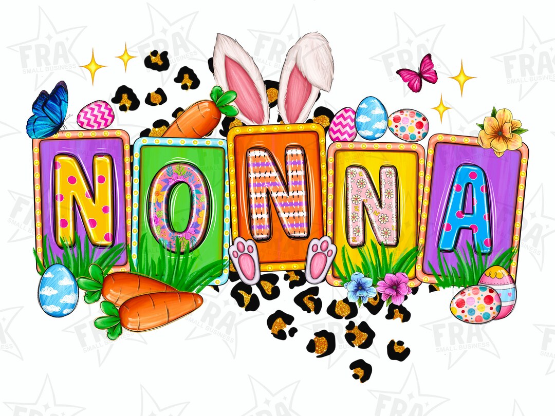 Eastern Nonna Png Sublimation Design Download, Bunny Design, Happy ...