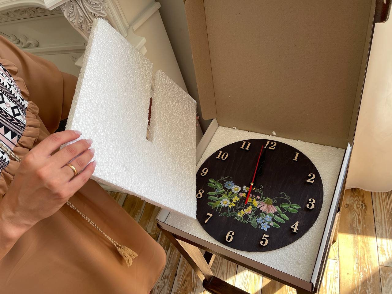 Personalized Wooden Engraved Clock, Couples Anniversary Clock, Family ...