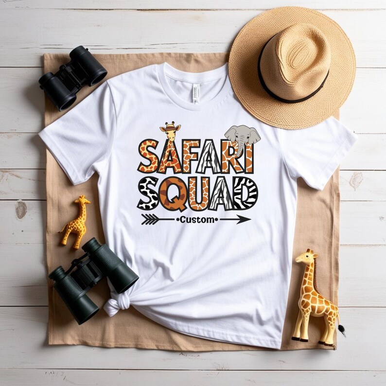 Safari Squad Family Matching Shirts, Jungle Animal Print Safari T-shirt ...